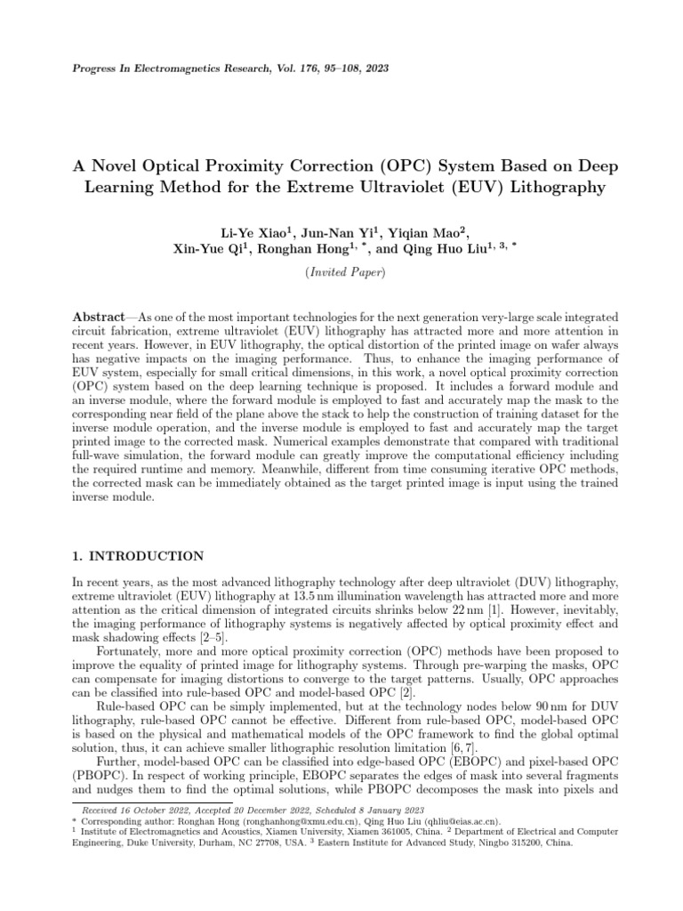 A Novel Optical Proximity Correction (OPC) System Based On Deep Learning Method For The Extreme ...