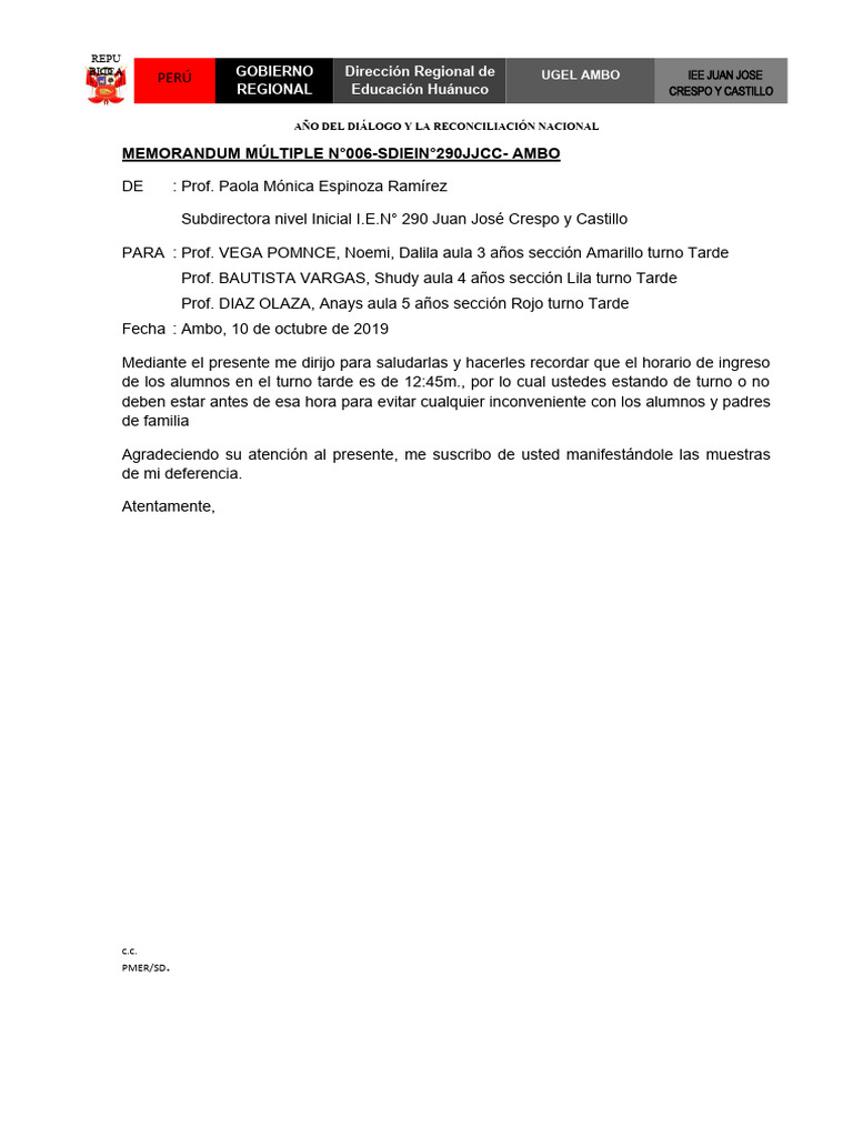 Memorandum Multiple | PDF