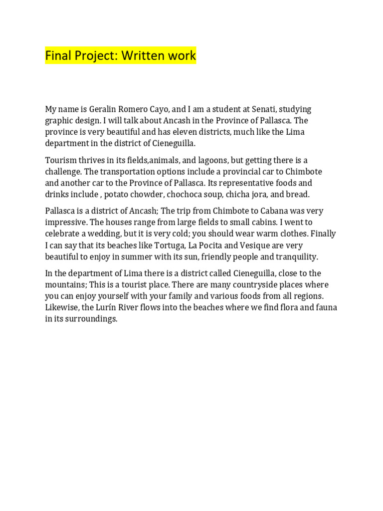 Final Project Written Work-2 | PDF