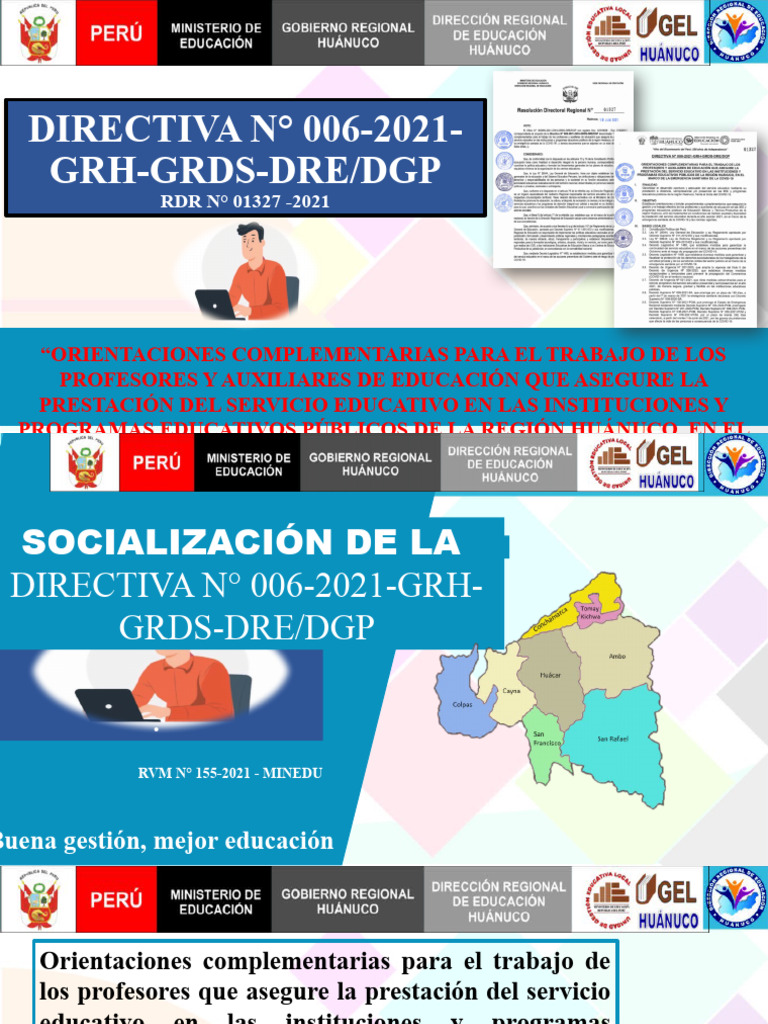 PPT DE LA DIRECTIVA N° 006-2021 - 32122 | PDF | Evaluación | Maestros