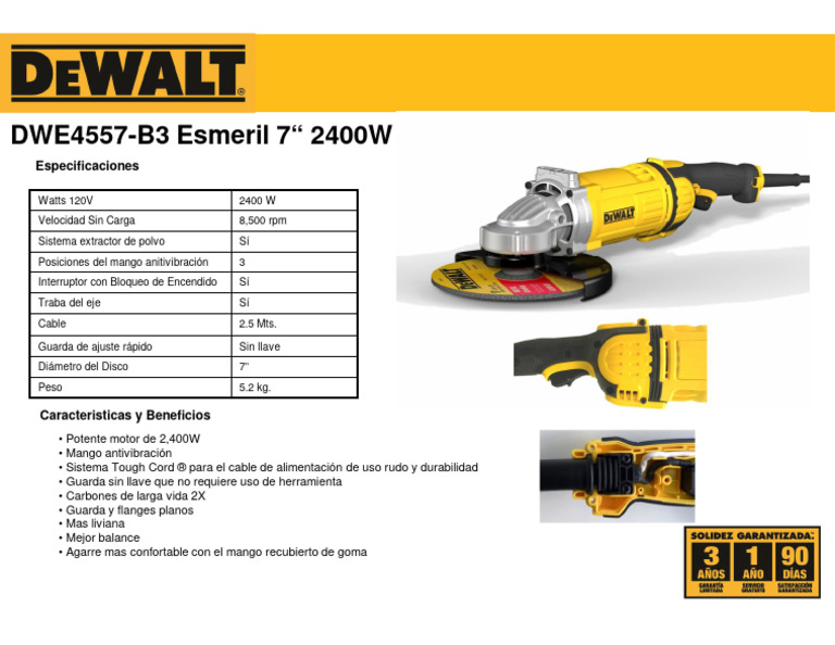 Esmeril 7" 2400W: Potencia y Comodidad | PDF | Informática
