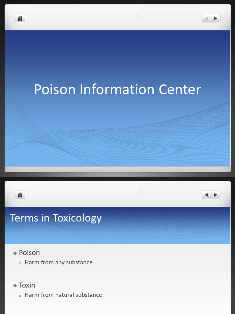Sec 1 Poison information center | PDF