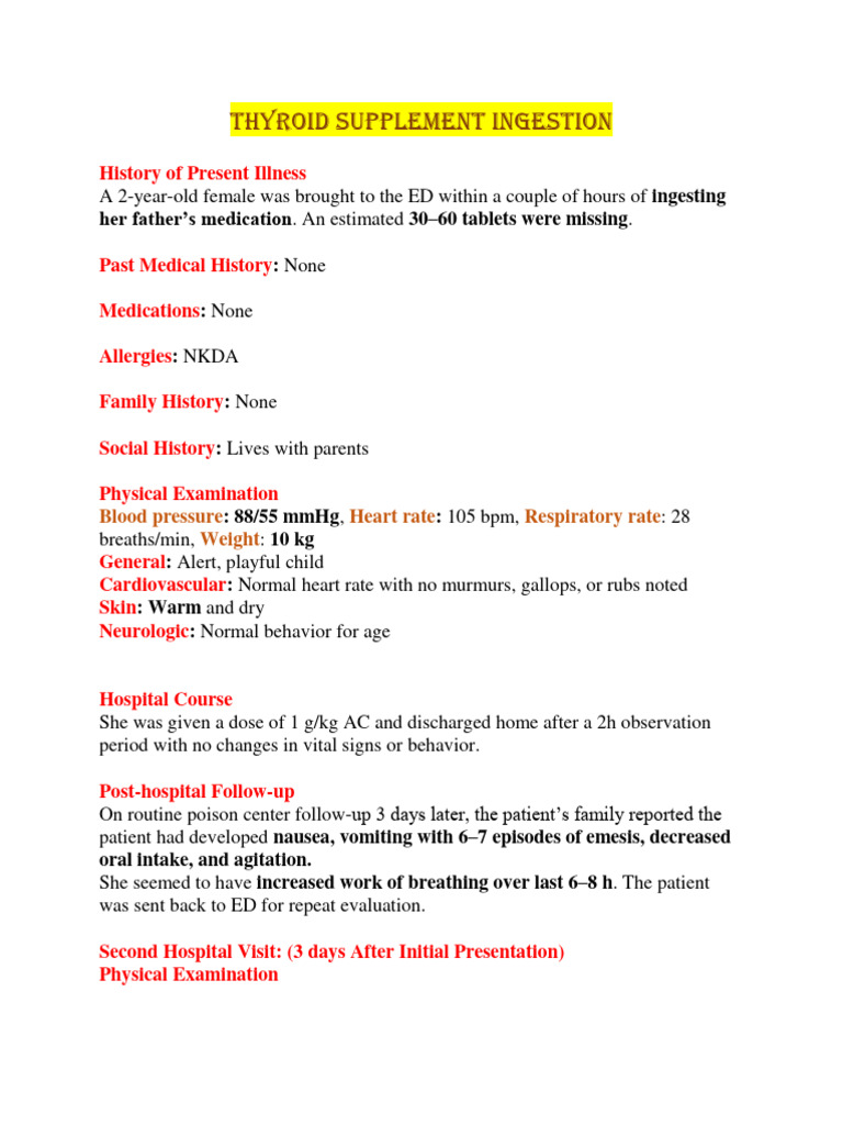 Thyroid Supplement Ingestion | PDF | Wellness