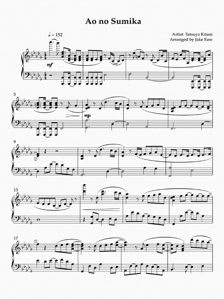 Ao No Sumika Sheet Music | PDF