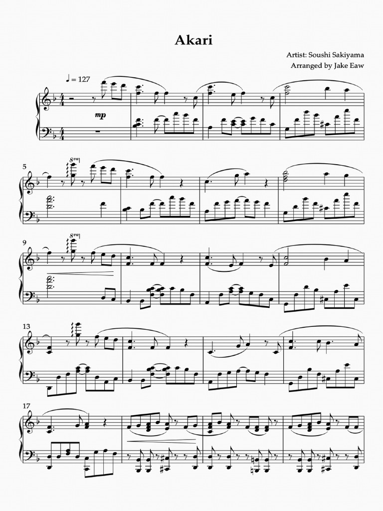 Akari Sheet Music | PDF