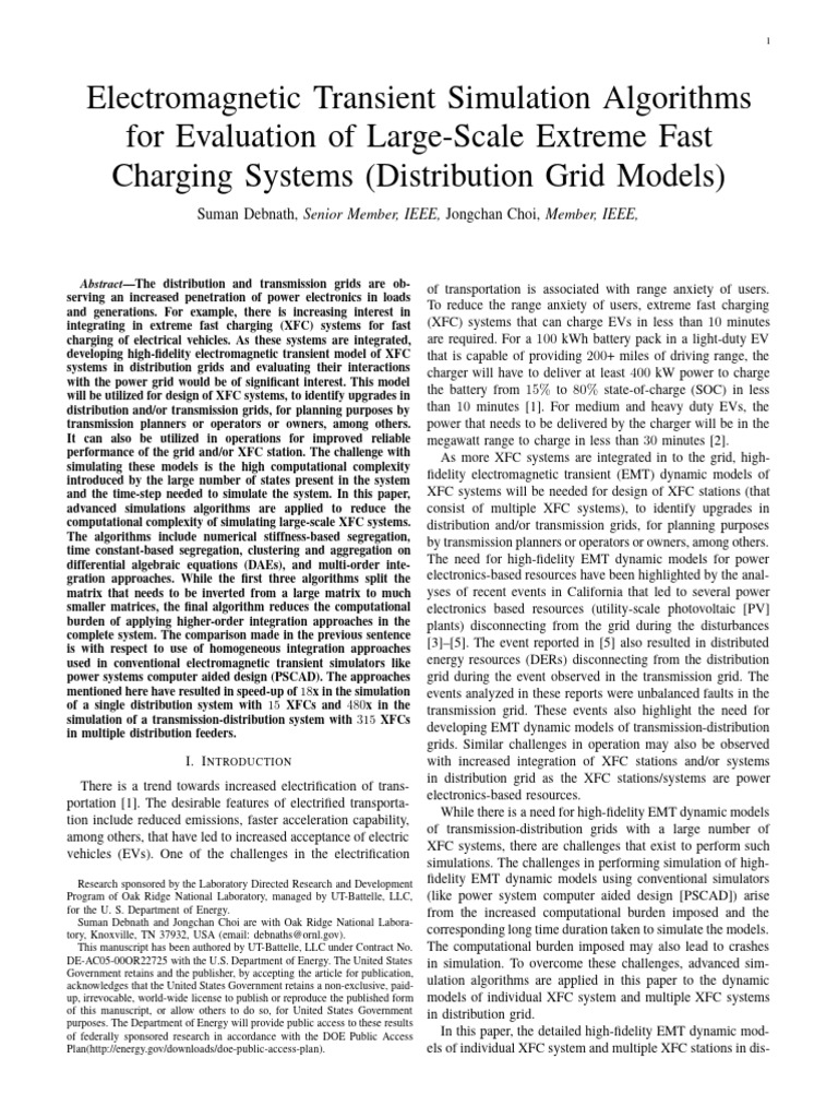 Electromagnetic Transient Simulation Algorithms For Evaluation of Large-Scale Extreme Fast ...