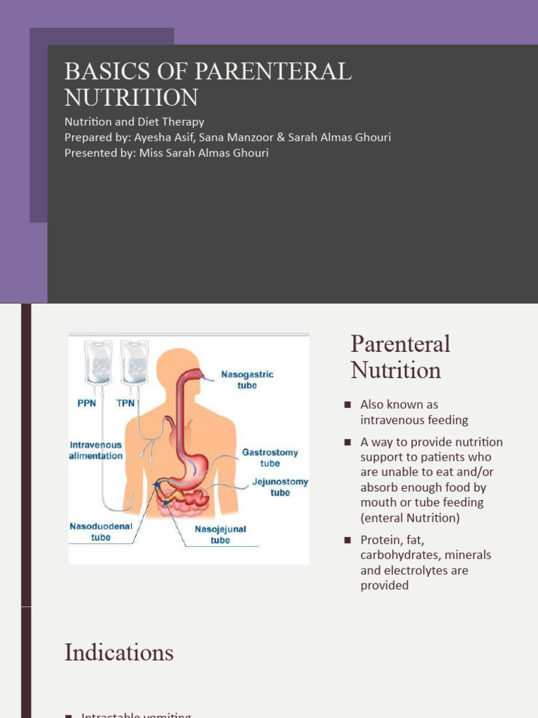Parenteral Nutrition | PDF | Calorie | Chemistry