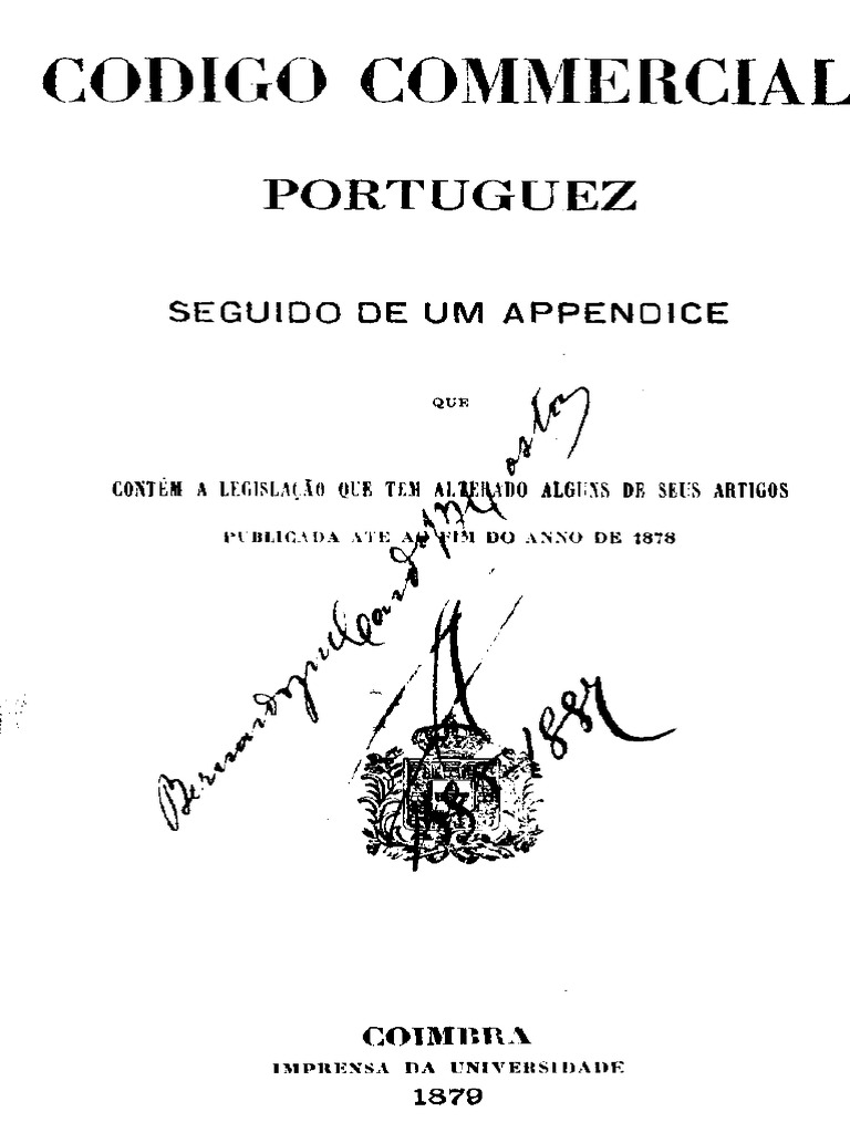 (1833) Codigo Comercial Portuguez | PDF