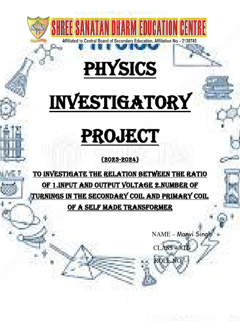 Physics Project Pdf Transformer Inductor