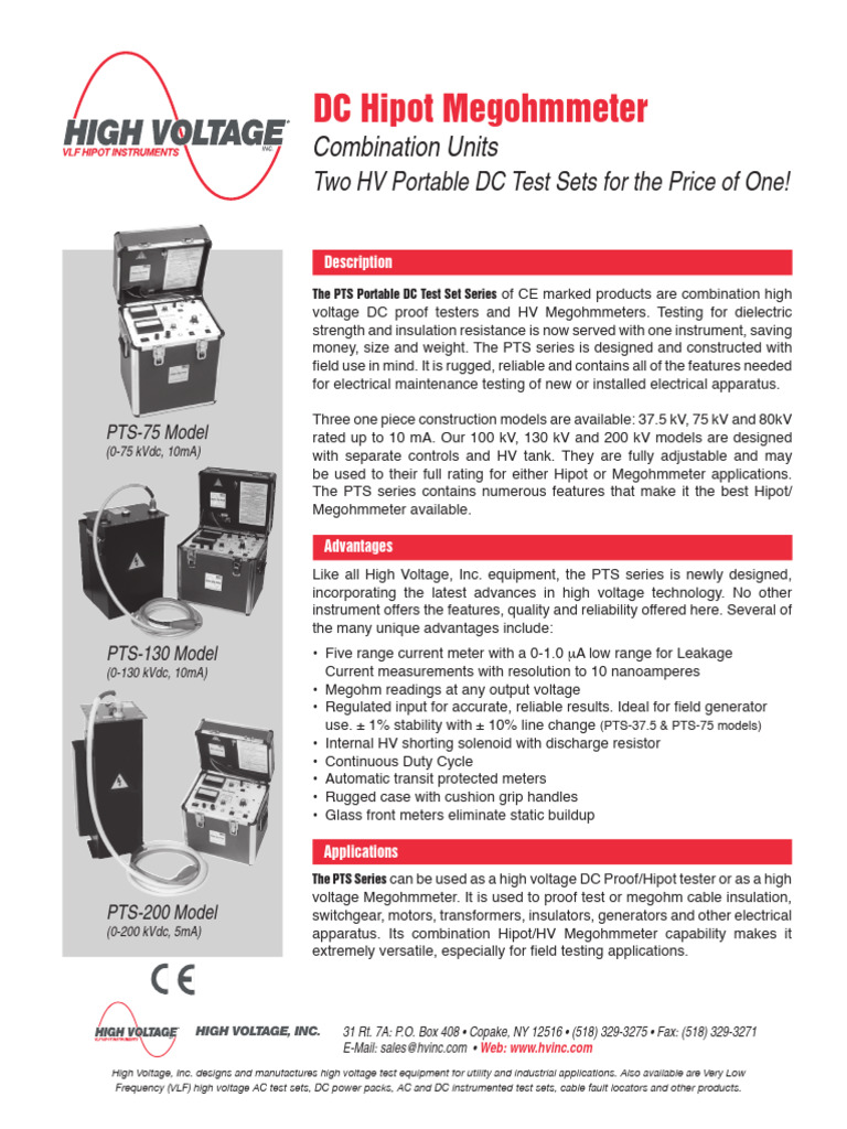 Hipot Megohmetros DC | PDF