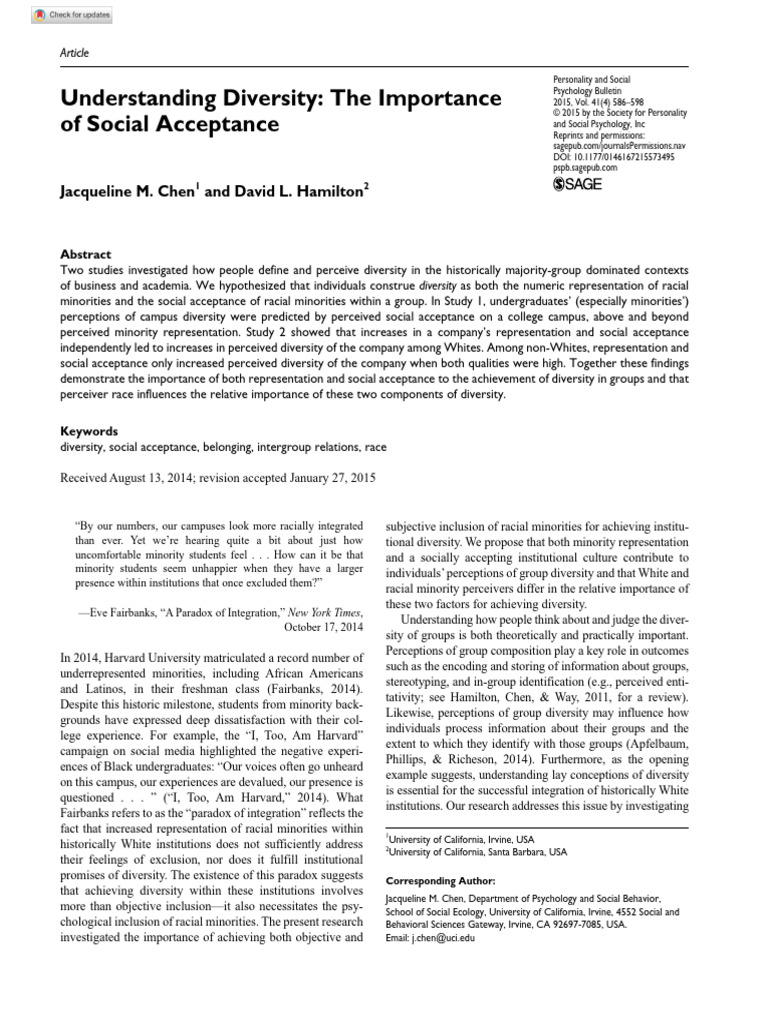 Understanding Diversity | PDF