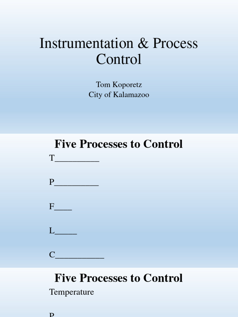 Instrumentation &process Control | PDF | Pressure Measurement | Pressure