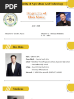 BIOGRAPHY Elon Musk | PDF | Travel | Young Adult