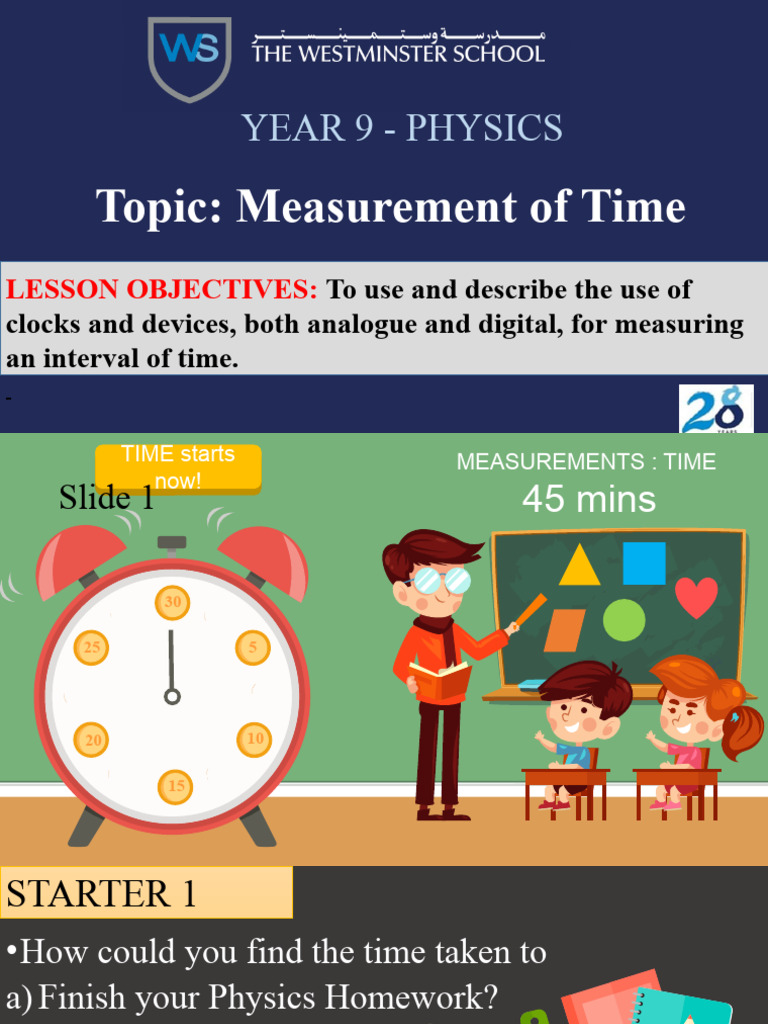 1.5 Measurement of Time - 1 | PDF | Clock | Timer