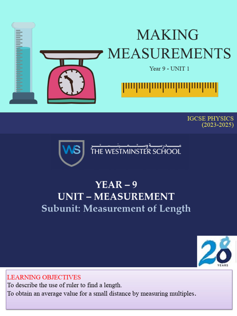 1.4 Measurement of Length 1 | PDF | Length | Metrology