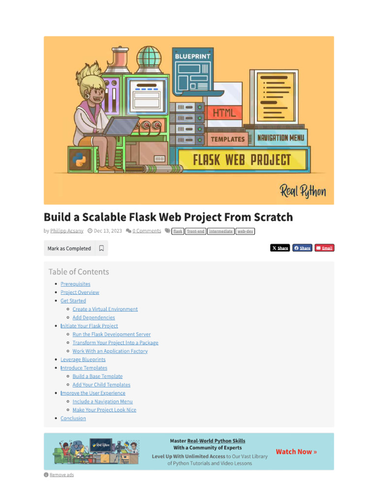 How To Build A Flask Web Project in Python | PDF