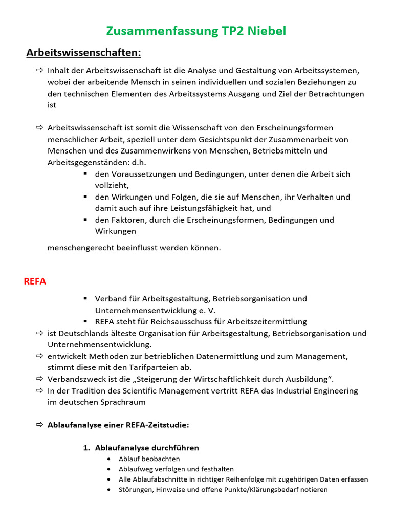 Zusammenfassung TP2 | PDF