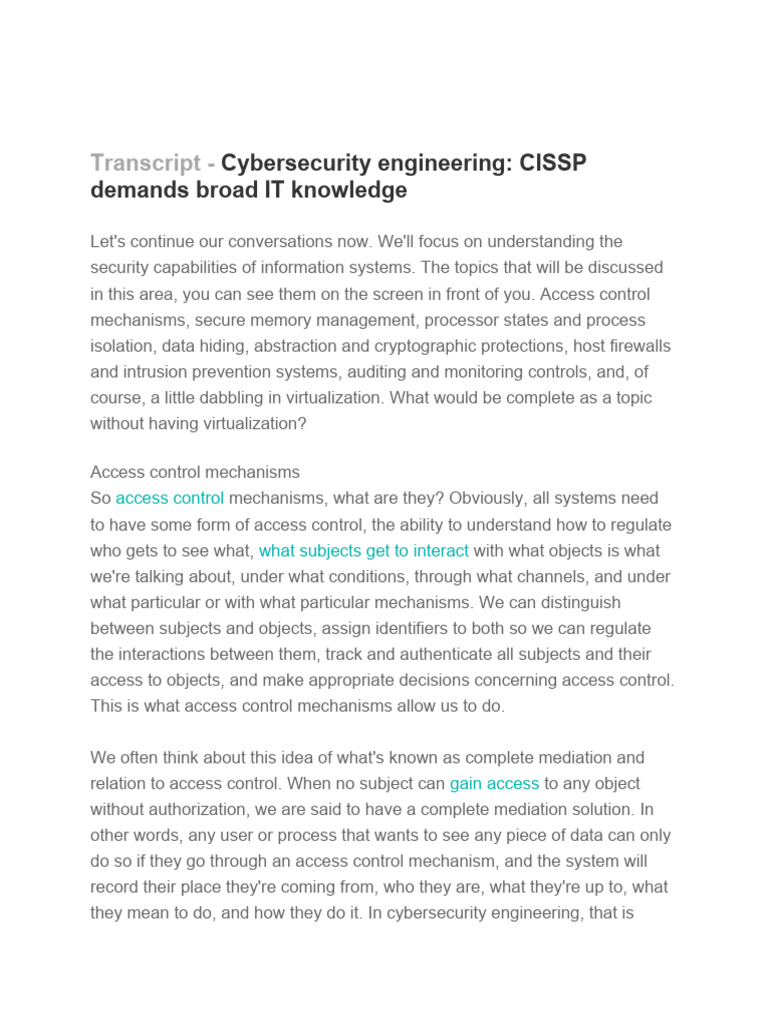Transcript | PDF | Kernel (Operating System) | Cloud Computing