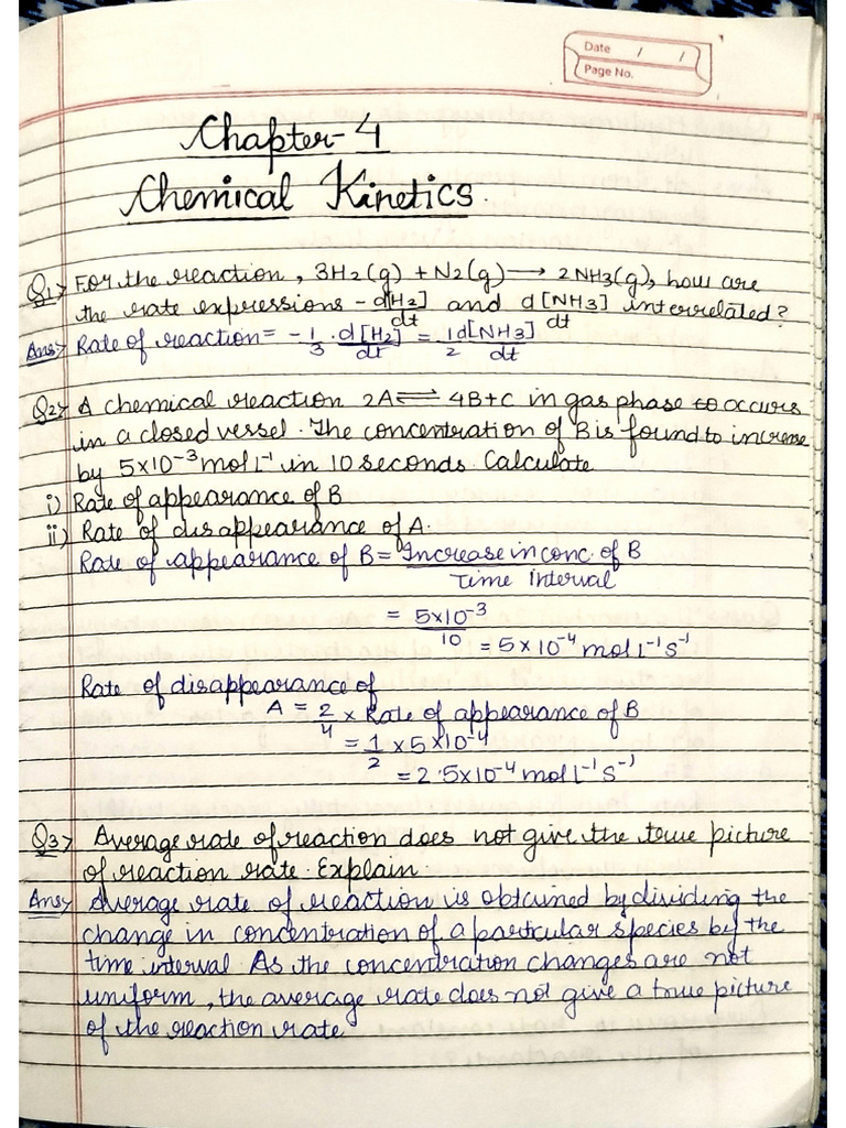 Chemical Kinetics | PDF