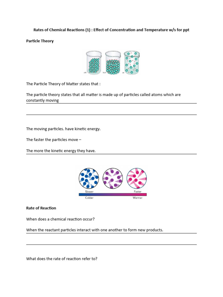 Rates of Chemical Reactions (1) - Effect of Concentration and ...