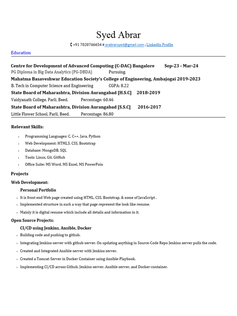 Syd Resume | PDF | Computer Programming | Computing