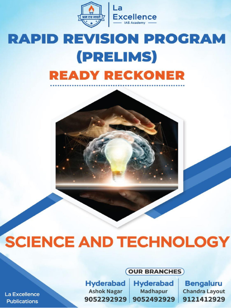 RRP Prelim Science and Technology Ready Reckoner Final | PDF