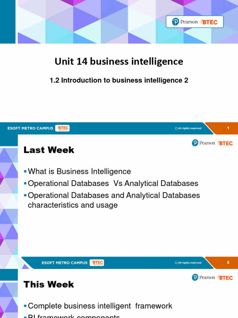 Business Intelligence Framework Overview | PDF | Business Intelligence ...