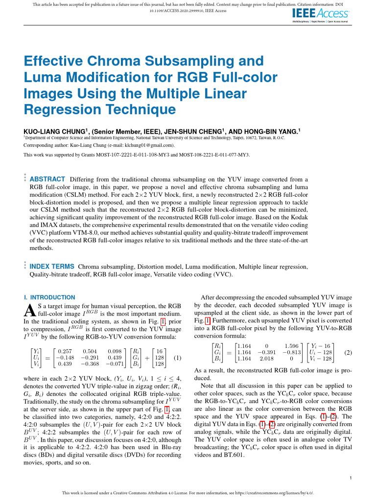 Effective Chroma Subsampling and Luma Modification | PDF | Rgb Color ... Effective Chroma Subsampling and Luma Modification | PDF | Rgb Color ...