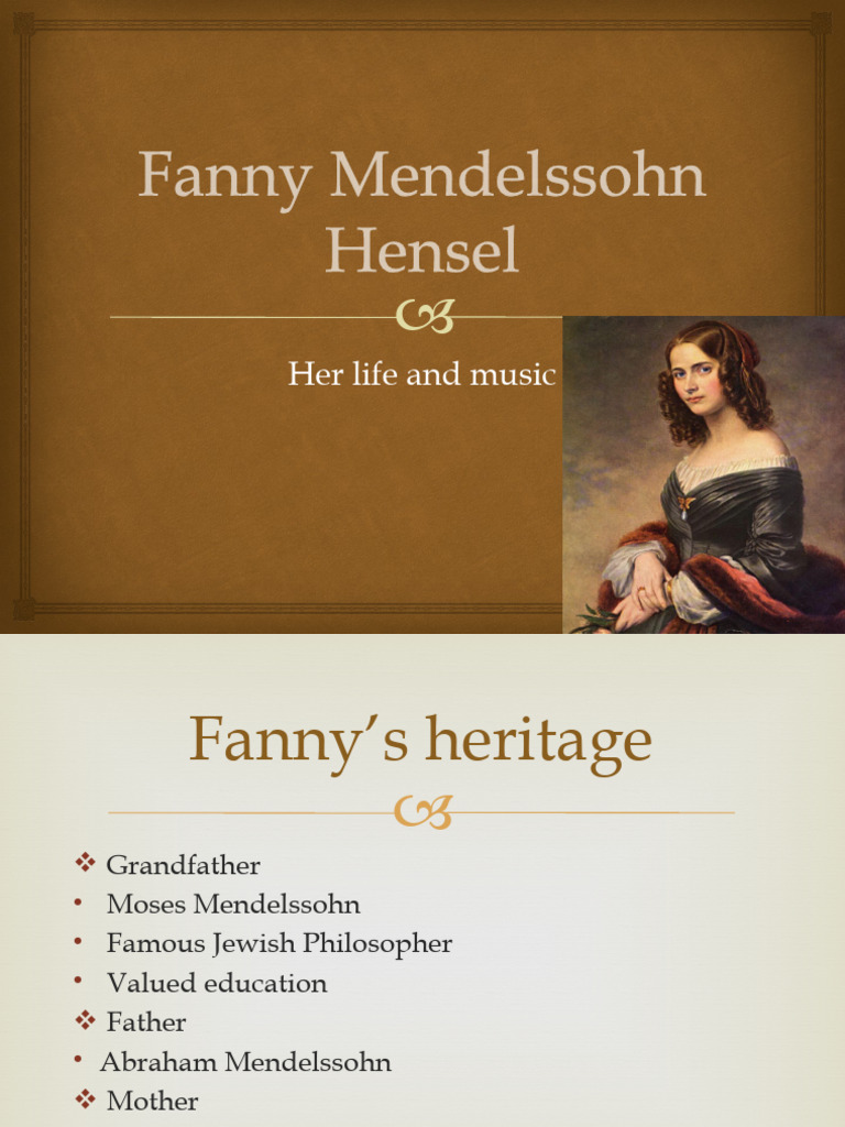 Fanny Mendelssohn Hensel For MuP 121 | PDF | Musical Compositions ...