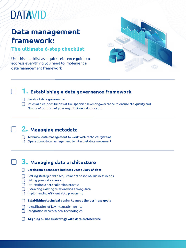 Data Management Framework Checklist (PDF Checklist) | PDF Data Management Framework Checklist (PDF Checklist) | PDF