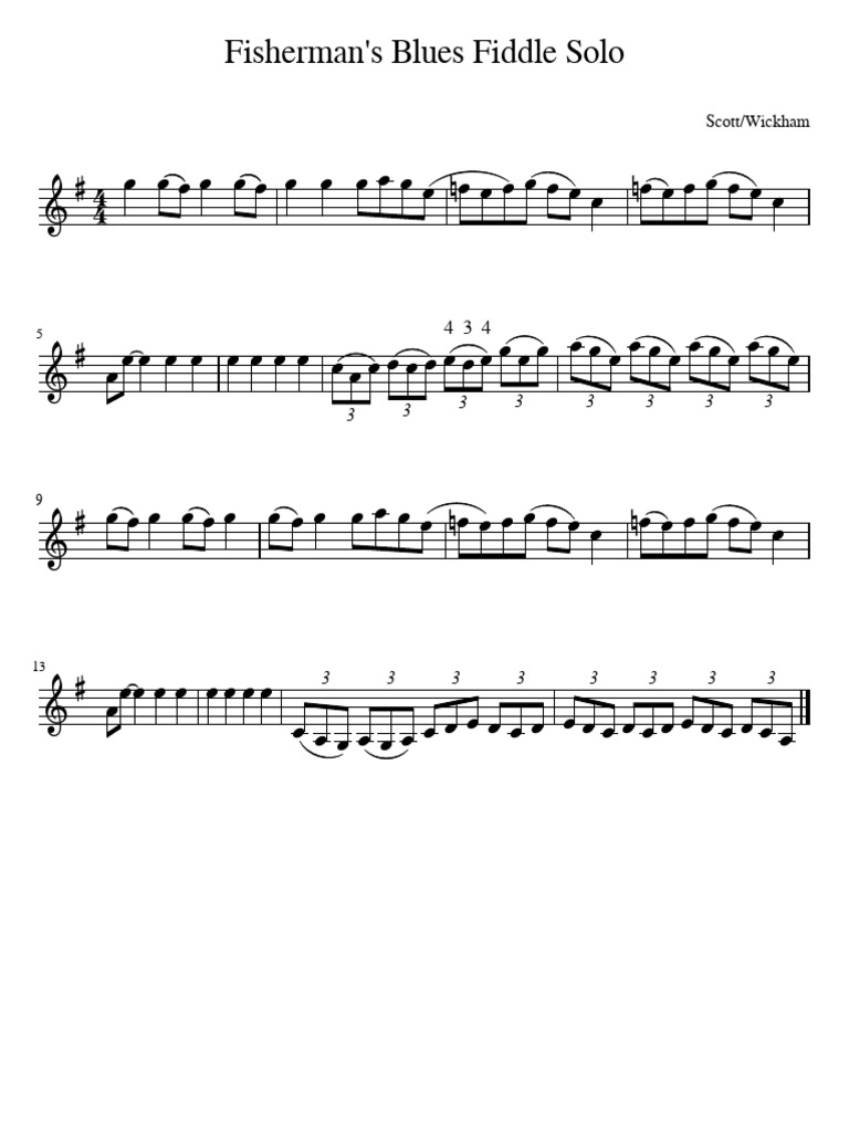 Fishermans Blues Fiddle Solo-V2 | PDF