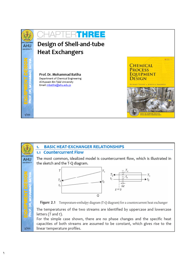 Chapter 3 - Design of Shell-And-tube Heat Exchangers | Download Free ... Chapter 3 - Design of Shell-And-tube Heat Exchangers | Download Free ...