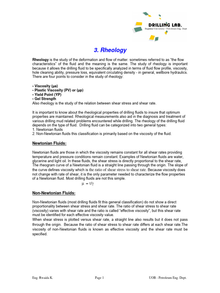 Rheology by Fann VG Meter | PDF | Home & Garden | Technology & Engineering