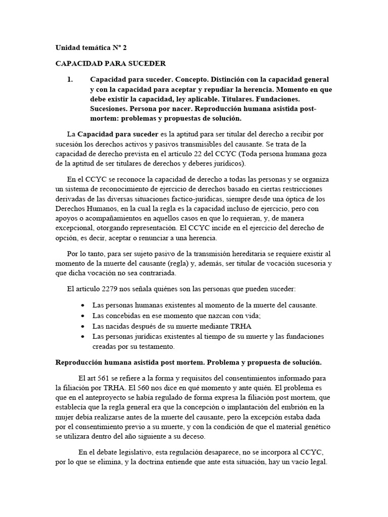 Unidad Temática #2 | PDF | Herencia | Justicia