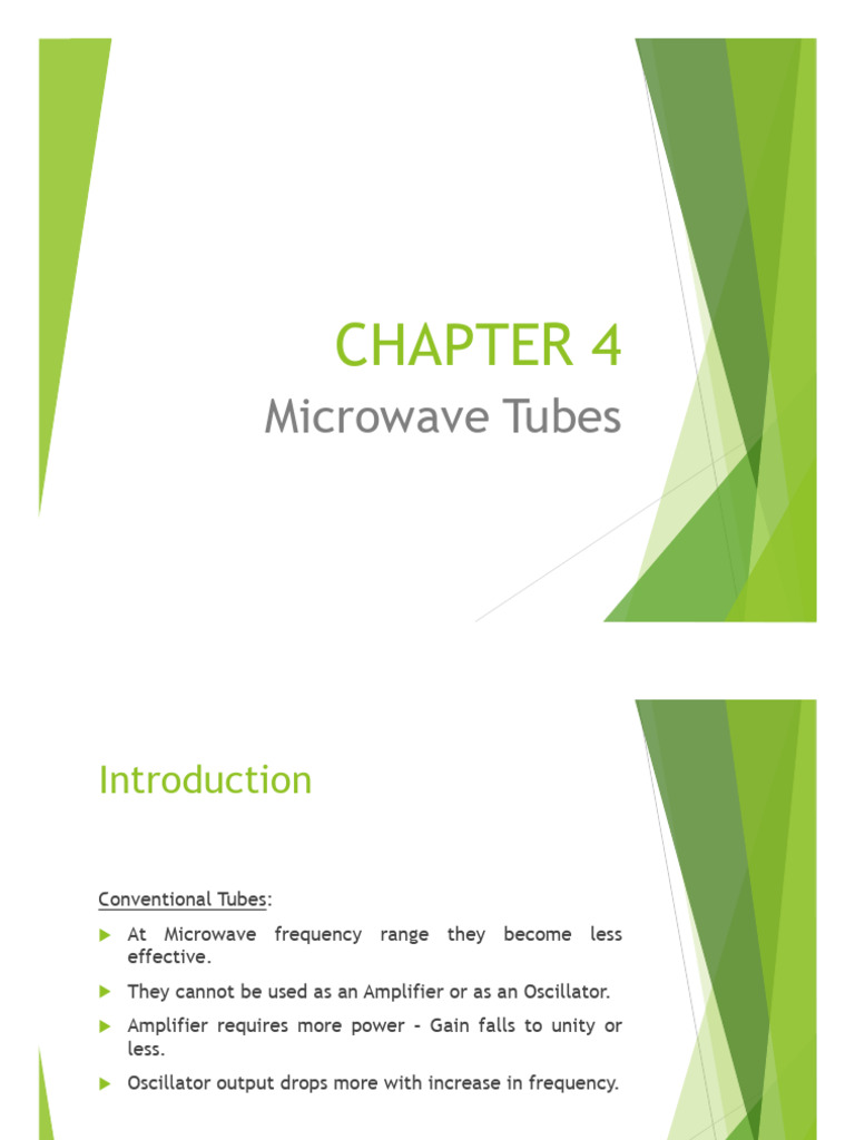 Chapter5 Microwave Tubes | PDF | Vacuum Tube | Amplifier
