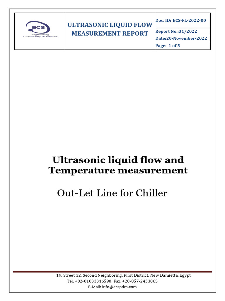 Flow Check Report-Out-let Line For Chiller 20-11-2022 | PDF | Flow ...
