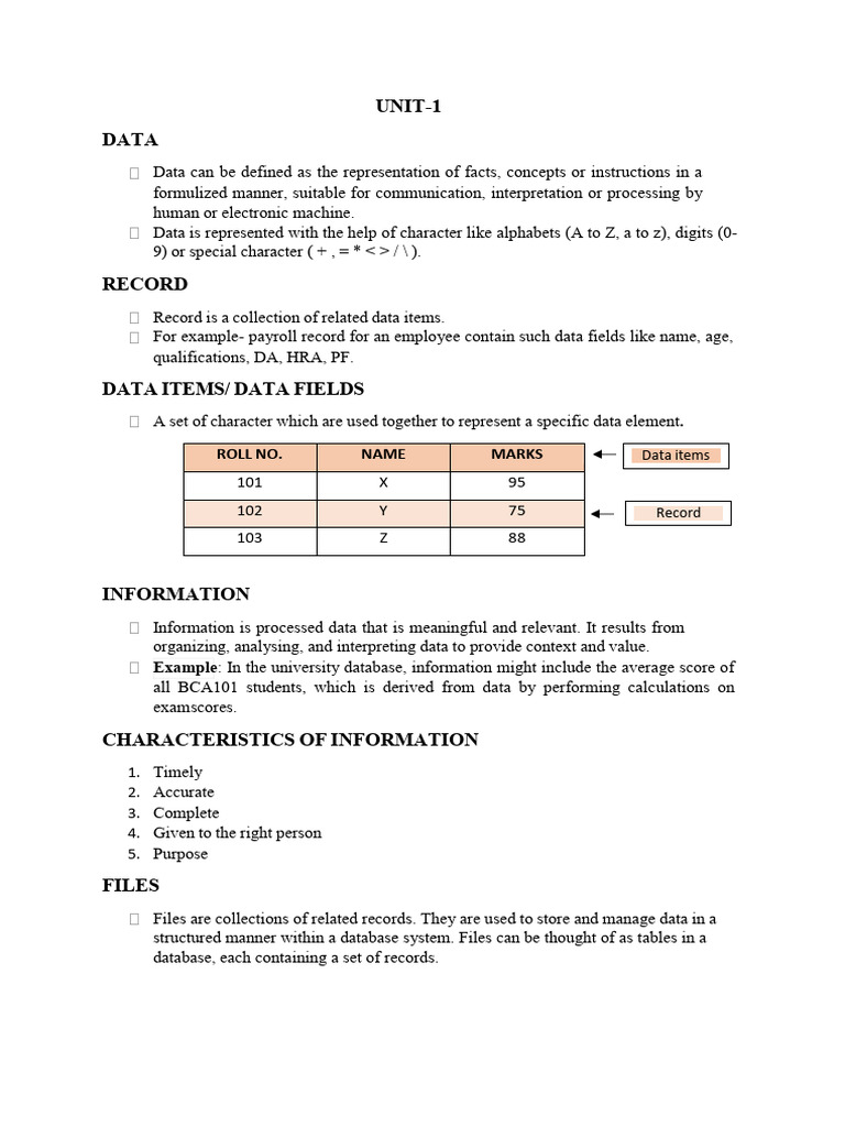 Dbms 1-4 Unit Notes | PDF | Databases | Conceptual Model