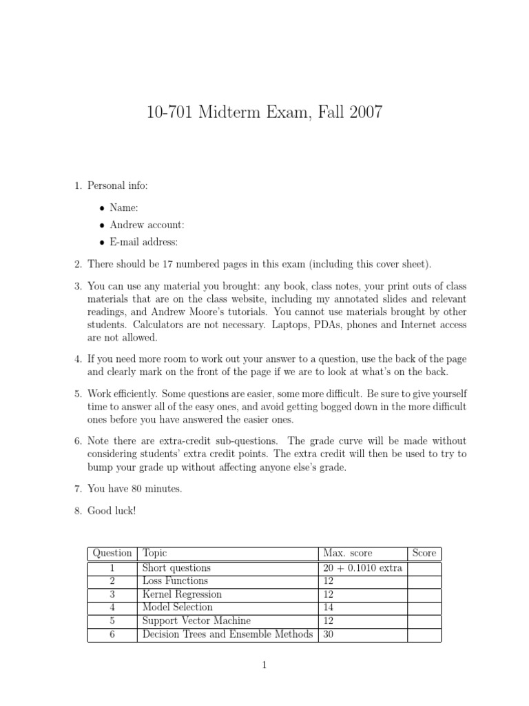 07au Midterm | PDF | Cognition | Computer Programming