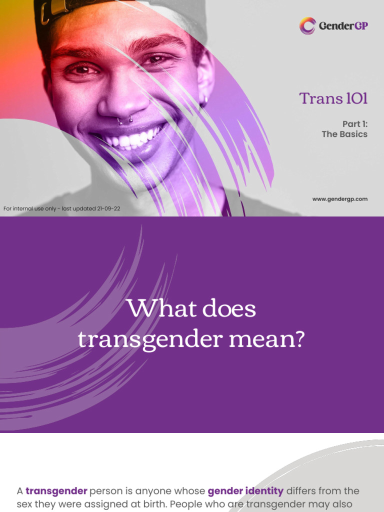 Trans 101 3-Part Training Module | PDF | Social Science | Self-Improvement