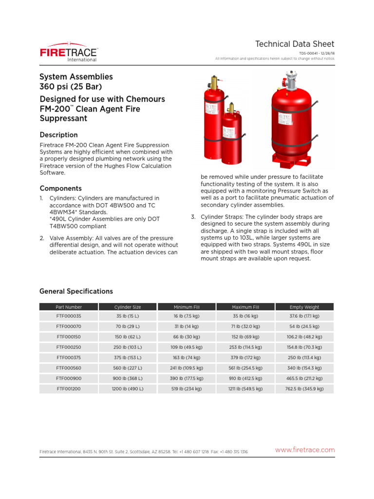 Ficha Tecmica FM-200 | PDF