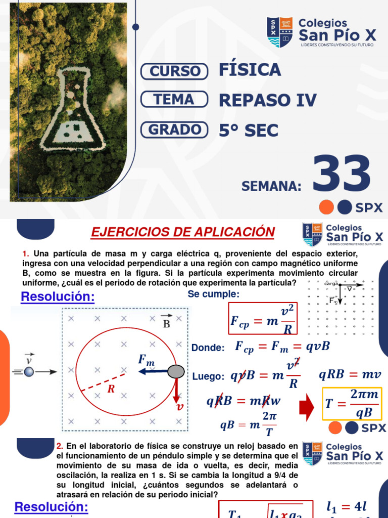 Física 5° Sec - Semana 33 - Repaso Iv | PDF