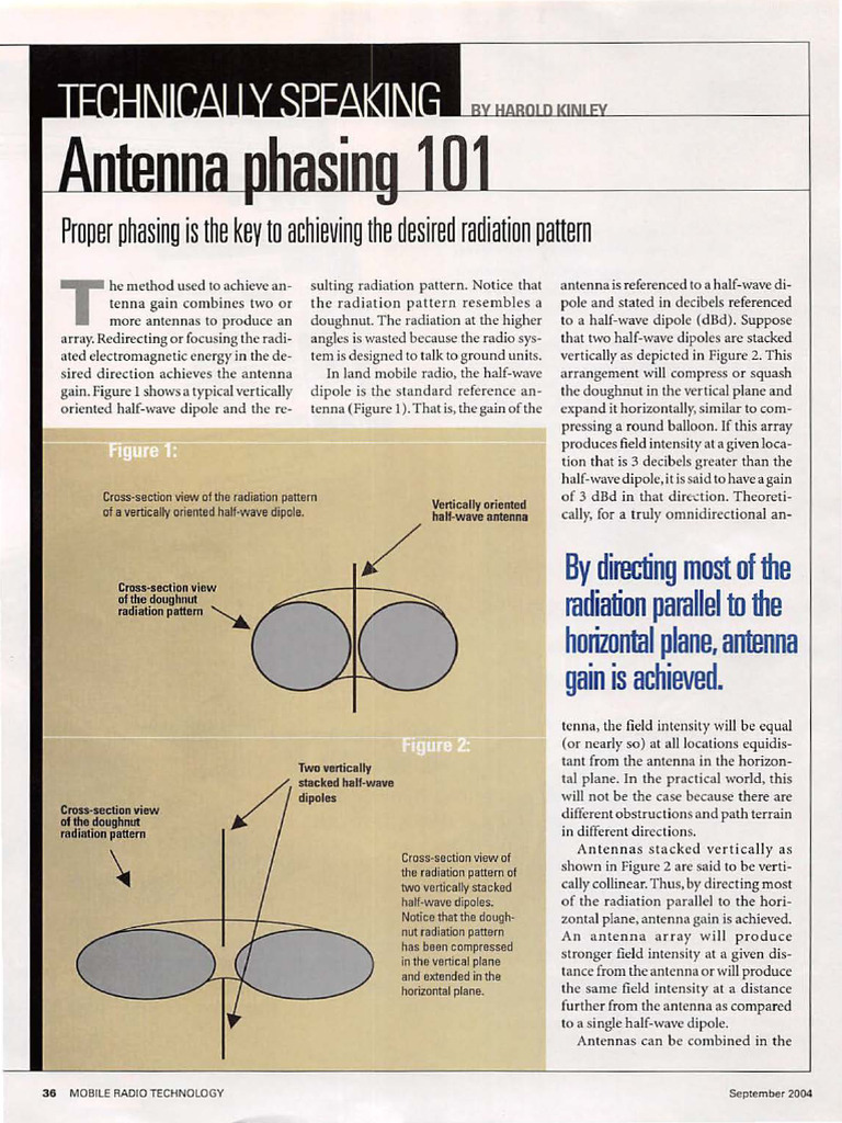 Antenna Phasing 101 | PDF | Antenna (Radio) | Radio Technology