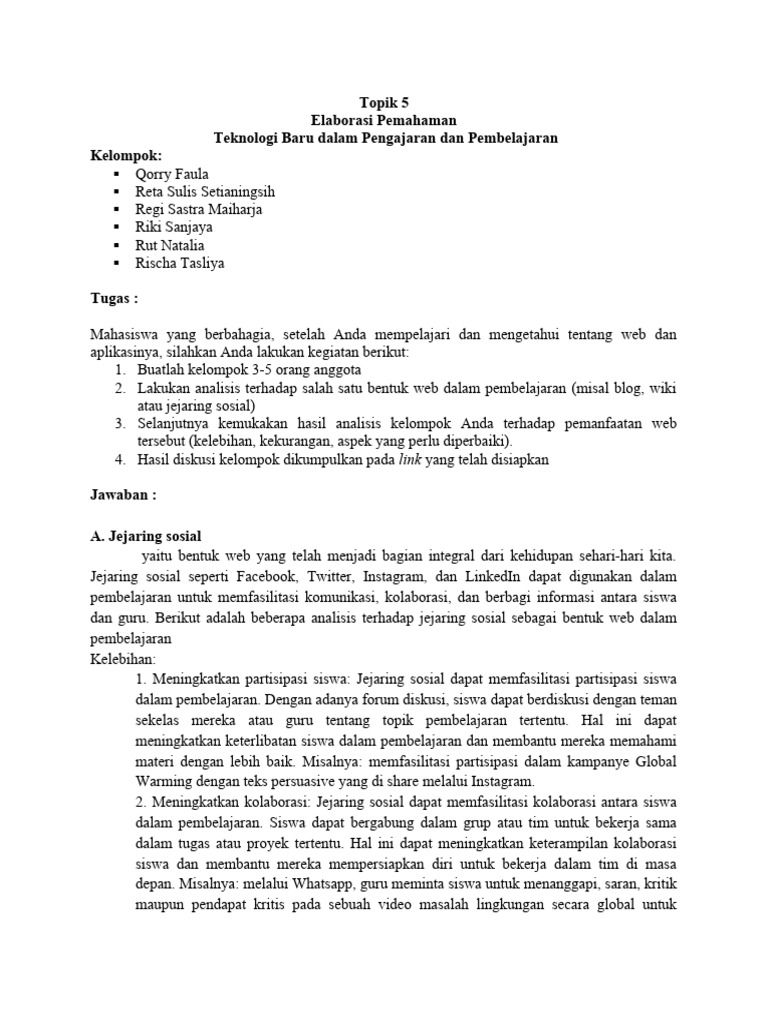 Topik 5 TBPP Elaborasi Pemahaman | PDF