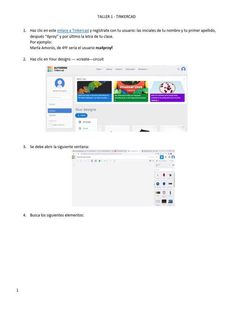 Taller 1 Tinkercad | PDF | Informática