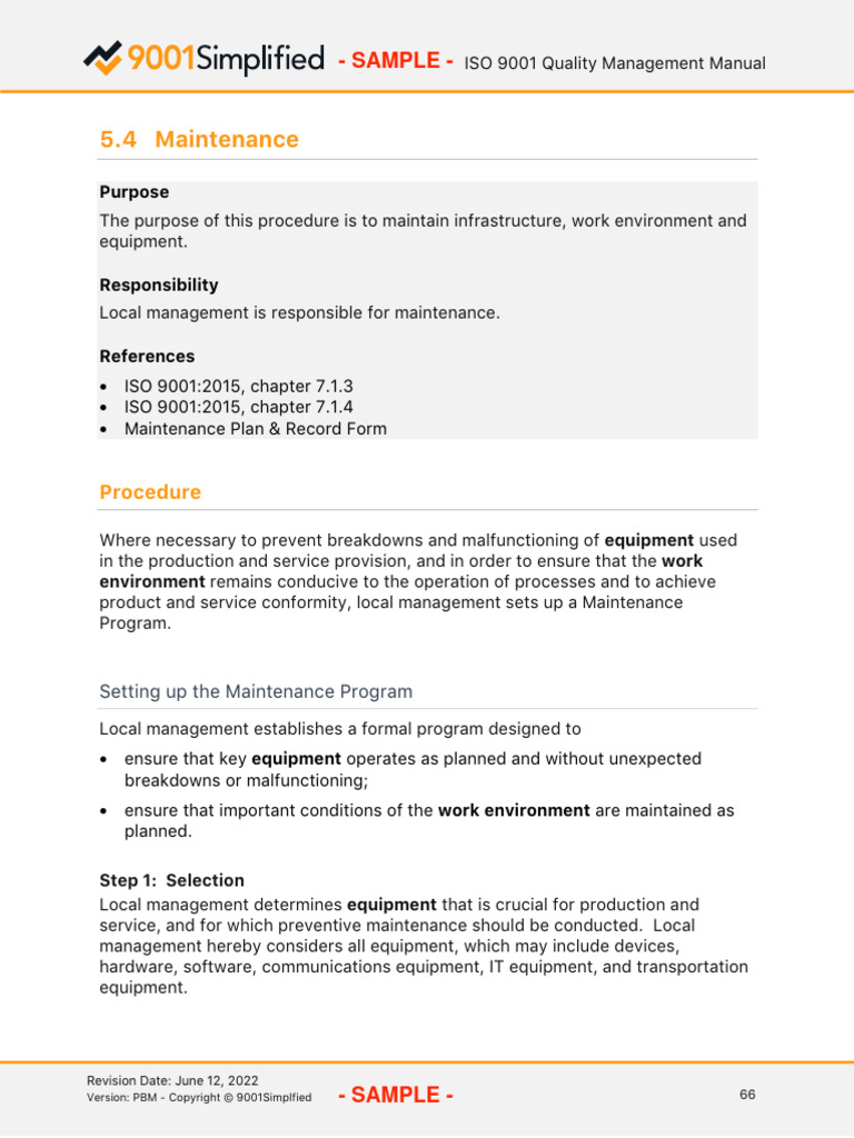 ISO 9001 - Sample_Quality_Management_Manual-Process | PDF | Iso 9000 ...