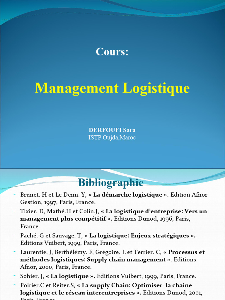 Cours Logistique | PDF