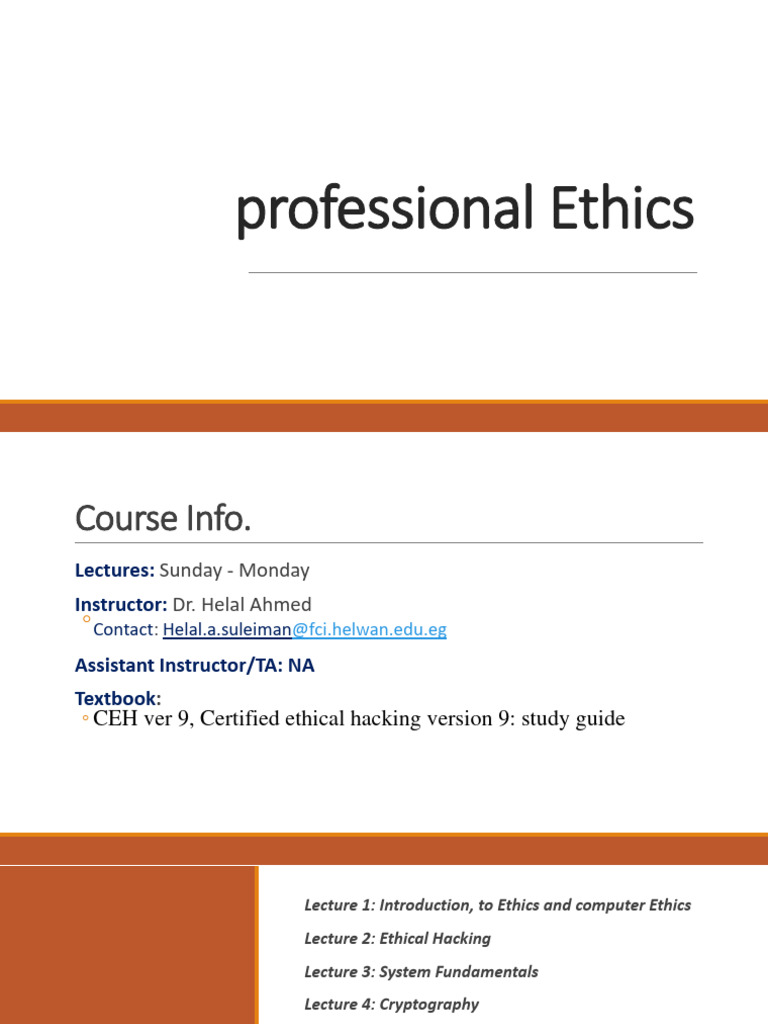 Ethics Lect1 Introduction Pdf Security Hacker Malware 