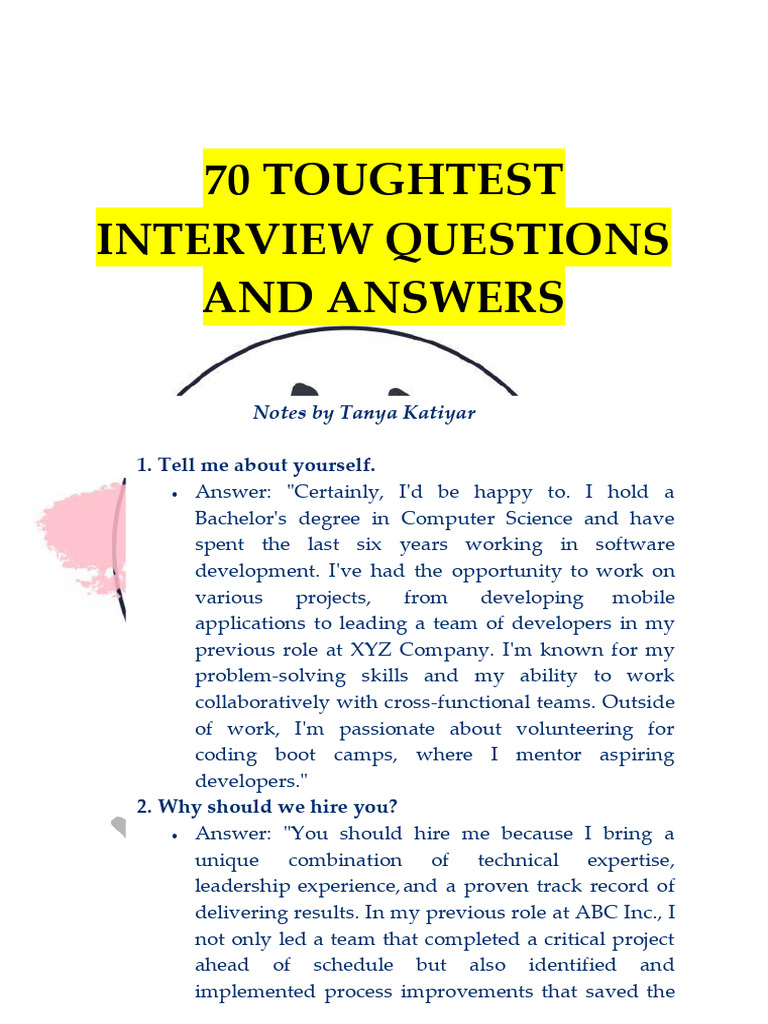 Top Interview Questions and Answers Guide | PDF | Mentorship | Project ...