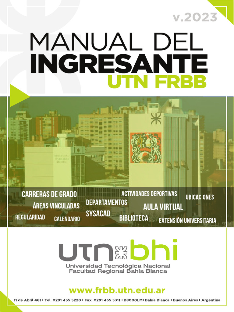 Manual Del Ingresante UTN-FRBB | PDF