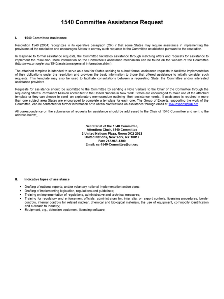 Assistance Template 2017 (E) | PDF